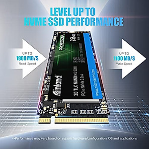 Inland Professional 256GB NVMe SSD M.2 2280 PCIe Gen 3.0x4 3D TLC NAND Internal Solid State Drive, PCIe Express 3.1 and NVMe 1.3 Compatible (256GB)