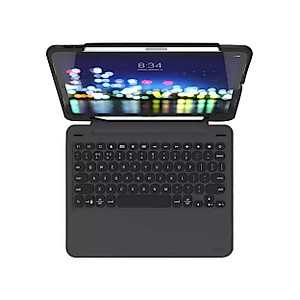 ZAGG Slimbook Go - Ultrathin Case, Hinged with Detachable Bluetooth Keyboard - Made for 2019 Apple iPad Pro 12.9" - Black
