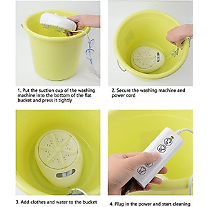 120W Portable Washing Machine, Mini Washer Travel Clothes Underwear Washer for Outdoor 100‑240V Mini Washer for Apartments Dormitories Camping Travel (US Plug)