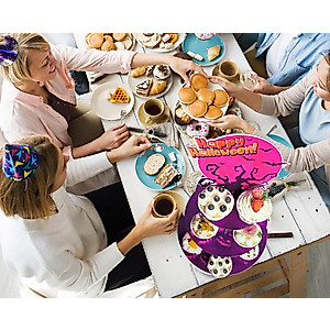 Damanse Halloween Cupcake Stand,3 Tier Cardboard Cupcake Stand Dessert Holder Tower for Halloween Decorations, Halloween Birthday Party Supplies Haunted Decor for Kids (Halloween)