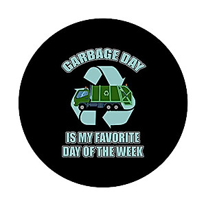 Garbage Day Favorite Day Waste Truck Driver Trash Recycling PopSockets Swappable PopGrip