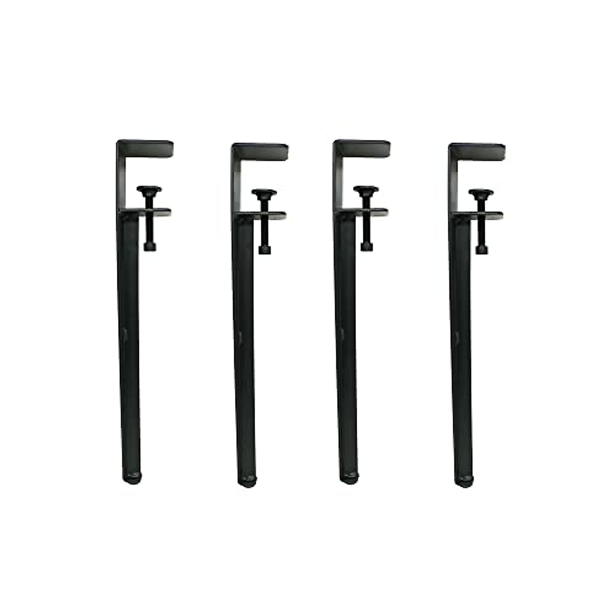 Shepherd Hardware 16" Adjustable Fit Table Clamp Legs, Black