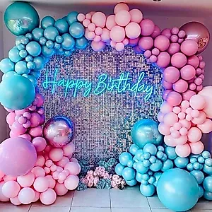 Pastel Pink Balloon Garland Kit 130Pcs Pastel Balloons 36/18/12/10/5 Inch Macaron Balloons Different Sizes for Baby Shower Gender Reveal Wedding Happy Birthday Party Decorations