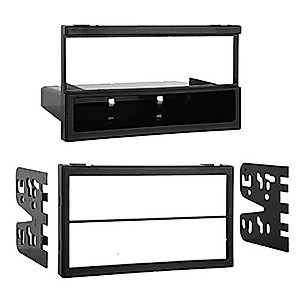 Metra 99-7505 Single or Double DIN Installation Multi-Kit for Select 1994-2006 Mazda Vehicles -Black & Metra 70-7901 Radio Wiring Harness for Mazda 90-01Power/4 Speaker