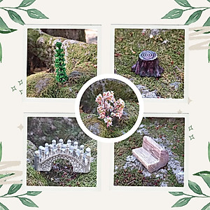 Mini Zen Garden Accessories, Outdoor Fairy Garden Miniatures, Sandbox Decorations, Zen Tray Items, Terrarium Ornaments, Dollhouse Supplies, Desk Top Figurines, Bonsai Decorative Craft Tools Kit