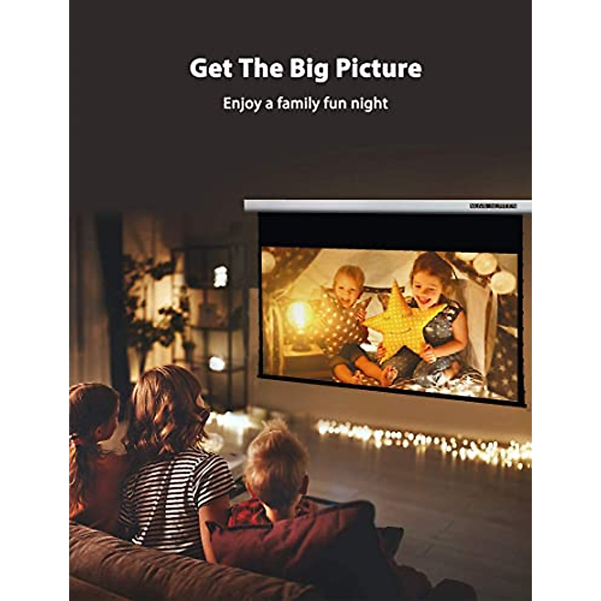 NovaScreen Spectrum Tab-Tension, 92-inch, Active 3D 1080 8K Ultra HD [16:9]. Electric Motorized Projector Screen, Indoor/Outdoor Projector Movie Screen for Home Theater.…