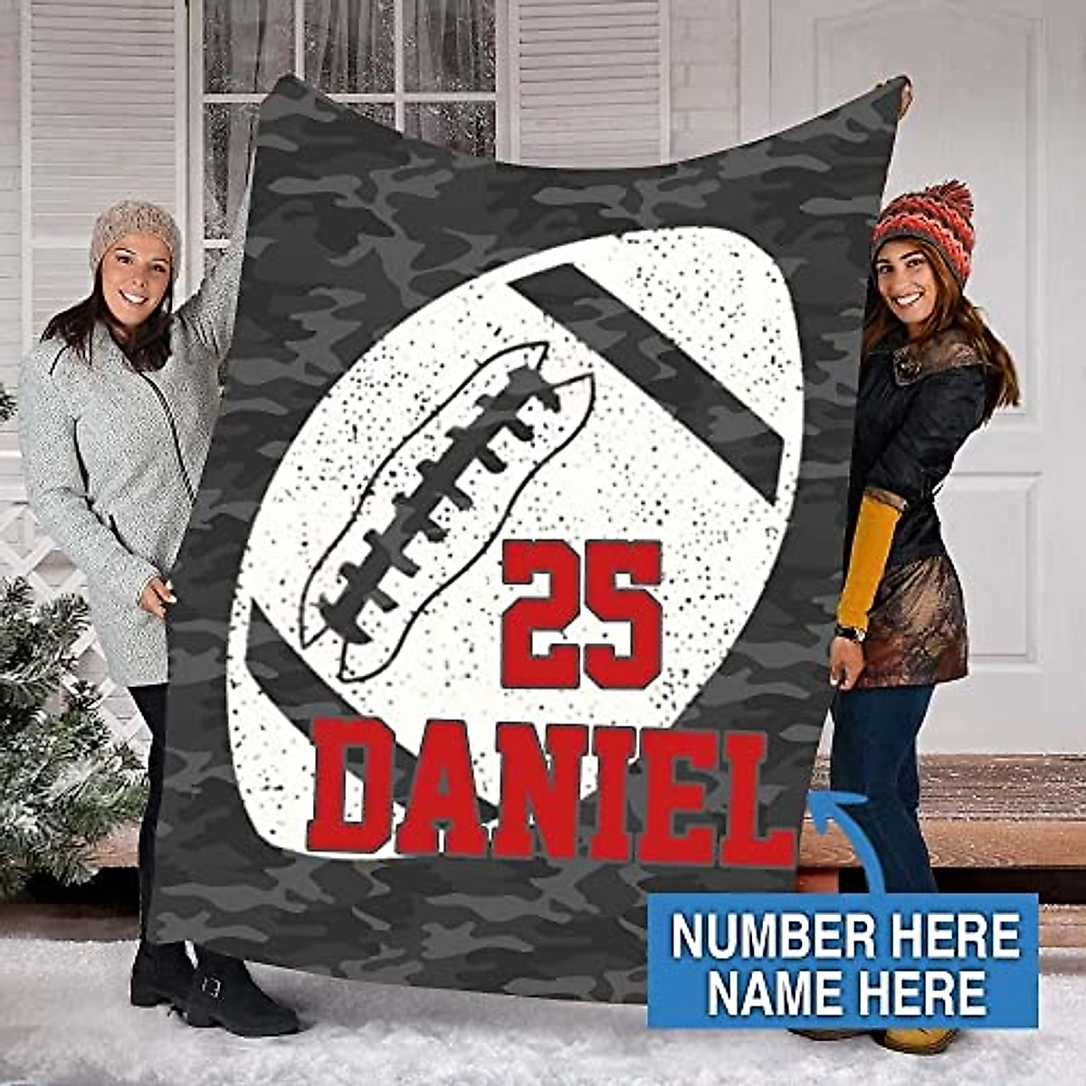 Personalized Football Blanket, Football Lover Blanket, Football Lover Gifts, 2021 Blanket, Sport Blanket, Sport Lover Gifts For Son Men Kid Cozy Plush Fleece Blanket size 50x60 inchGifts for Women, Me