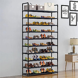 Shoe Rack 10 Tiers Shoe Organizer Shelf Shoe Cabinet Saving Space Entryway Shoe Rack Storage Holder Home Dorm Shoe Rack Shoe Storage Cabinet