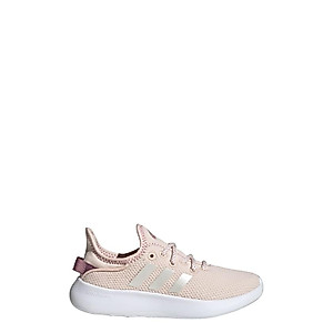 adidas Cloudfoam Pure Sportswear Sneaker, Wonder Quartz/Zero Metallic/Wonder Orchid, 2 US Unisex Little Kid