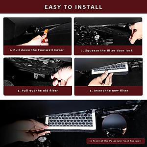 CoolKo Original Custom Fit Cabin Air Filter Replacement Compatible with Tesla Model X