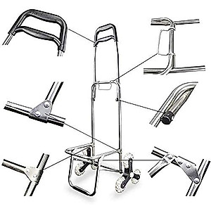 Shopping Trolley on Wheels Multi Function Shopping Cart Lightweight 6 Wheel Climbing Stairs Folding Portable Trolley Home Trolley Luggage Cart Storage Hand Trucks,E ,