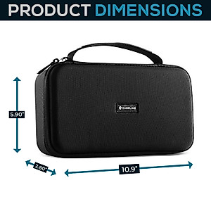 caseling Hard Case fits Mangroomer Ultimate Pro Back Hair Shaver Lithium Max Back Shaver with Power Supply and The Other Shave Head Blade