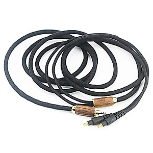 NewFantasia 2.5mm Trrs Balanced Male 6N OCC Copper Silver Plated Cord 2.5mm Balanced Cable Compatible with Audio-Technica ATH-MSR7b ATH-SR9 ATH-ESW990H ATH-AP2000Ti Headphone Walnut Wood Shell