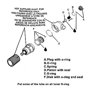 N008792 Air Compressor Regulator Repair Kit - by Braveboy, Compatible with Porter Cable/Craftsman/D-ewalt, Replacement D55155 D55167 D55684 23400S Compressor Regulator Repair Kit