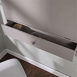 SEI Furniture Benwick Wall Mount Laptop Desk, Gray