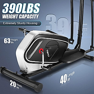 ANCHEER Elliptical Machine,Pre-Programmed Elliptical Machine with 16 Levels of Magnetic Resistence