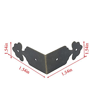 Geenite Right Angle L Shaped Corner Protector Corner Braces Hardware Desk Edge Safety Bumpers Wood Jewelry Box Photo Frame Decorative Furniture Accessories 40 pcs …