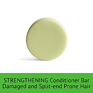 Peach not Plastic Shampoo and Conditioner Bar Set - Strengthening for Damaged & Split-prone Hair, Leaves Hair Strong & Healthy, Plant Based, Vegan & Eco Friendly, 2 Bars
