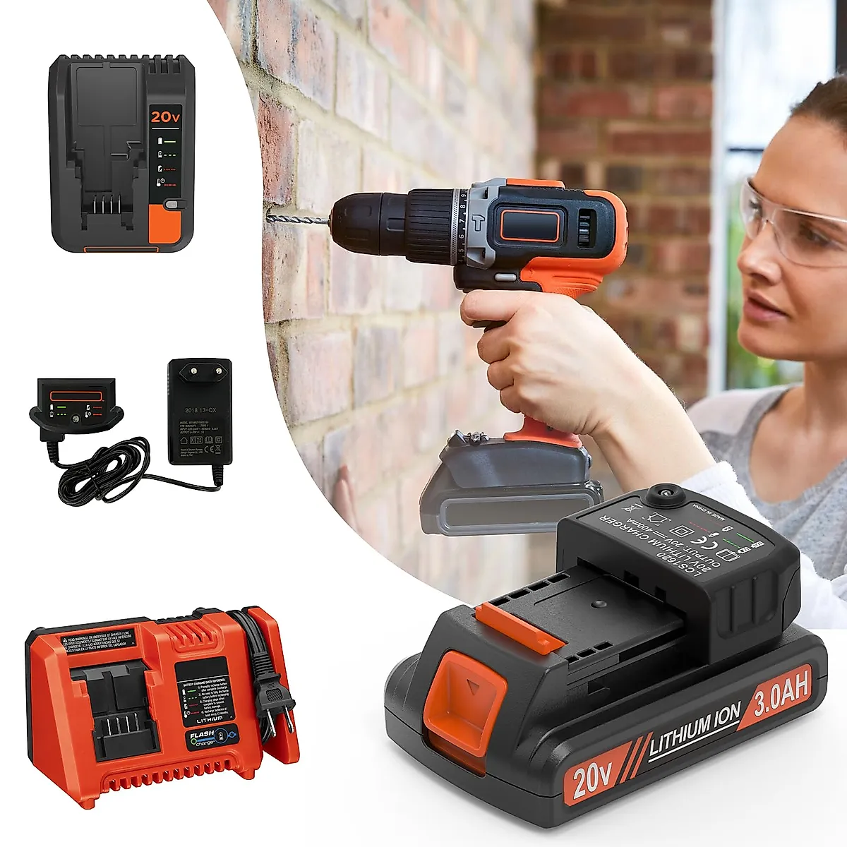 PEYESTEN 【2025 Newest】 2 Pack 3.0Ah 20v Replacement Battery Compatible with Black and Decker 20v Max LST BCBL LHT BESTA LCC Series Cordless Power Tools