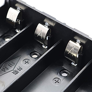 RuiLing 4-Pack 18650 Battery Holder 4 Slots x 3.7V Battery Storage Case DIY Batteries Clip Box with Pin