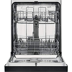 Frigidaire FFBD2420UB 24" Full Console Dishwasher with Stainless Steel Drum 12 Place Settings 6 Wash Cycles and Heated Drying System in Black