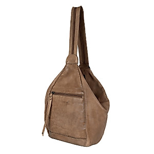 Locking Concealed Carry Leather Tactical Outdoors Sling Marley Backpack with Universal Holster and RFID Organizer (Cognac)