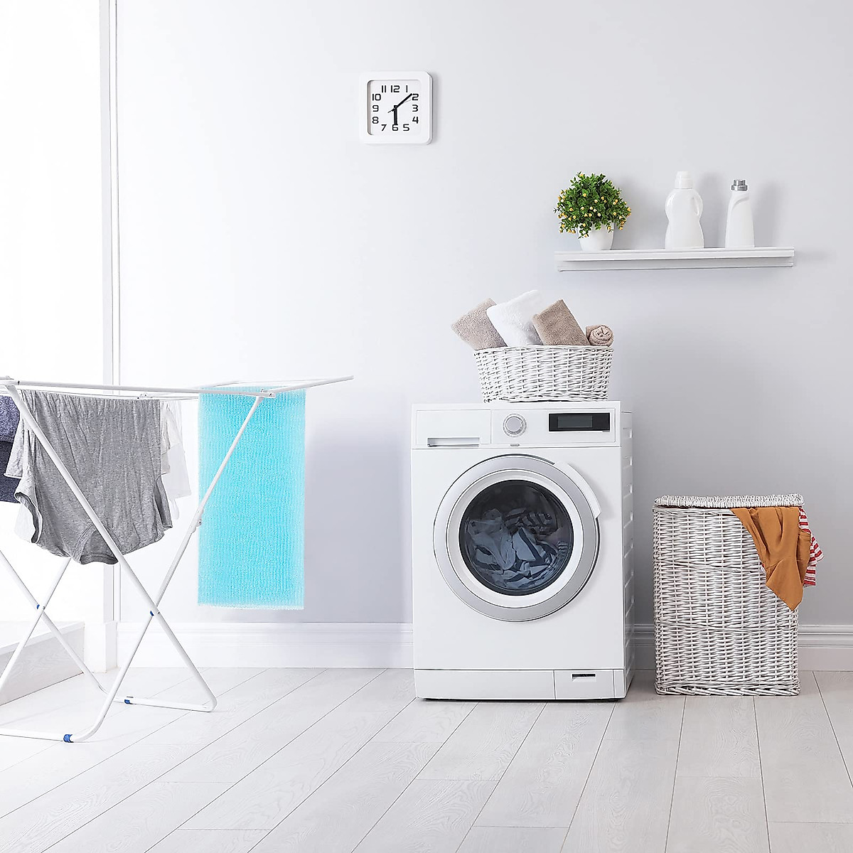 Tatuo 12 Pack 36 Inch Extra Long Exfoliating Bath Cloth Towel Nylon Bath Towel Korean Exfoliating Cloth Japanese Shower Cleaning Sponges for Back Body(12 Color)