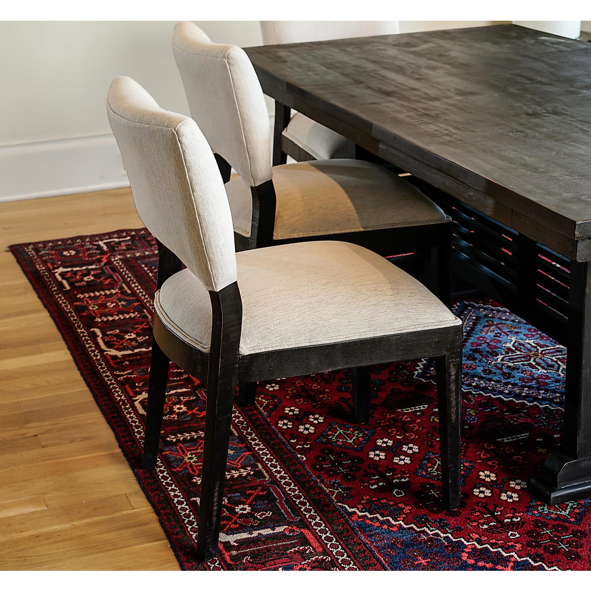 Posh Pollen Uptown Set of 2 Upholstered dining chairs, White