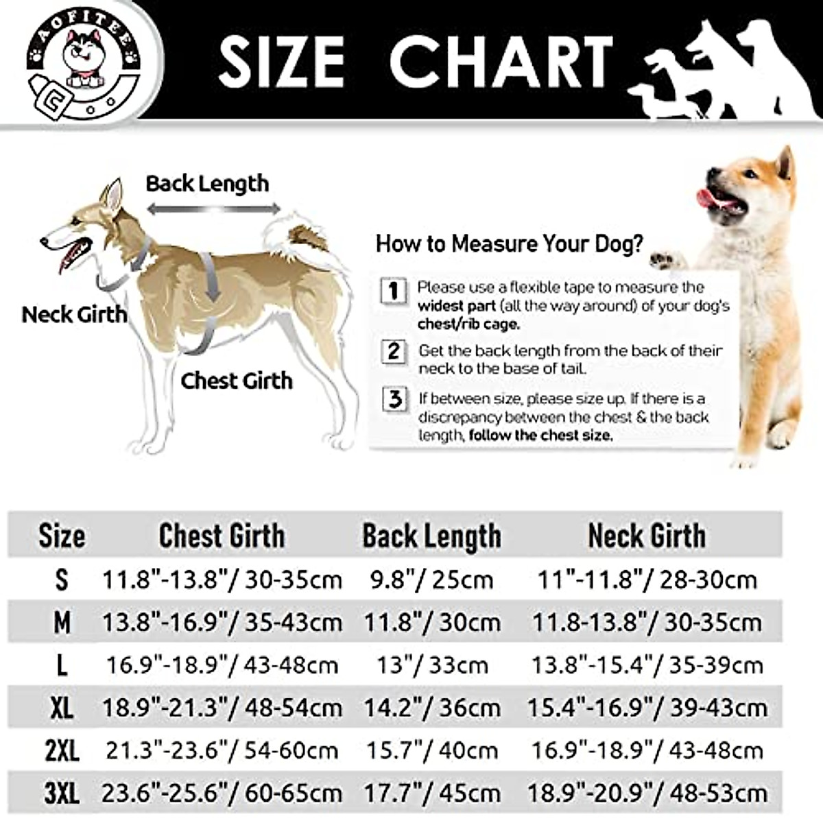 AOFITEE Dog Snowsuit, Waterproof Dog Winter Coat, Windproof Warm Dog Puffer Jacket, Zip Up Dog Cold Weather Coats with Reflective Stripes and Collar, Outdoor Dog Apparel for Small Medium Dogs