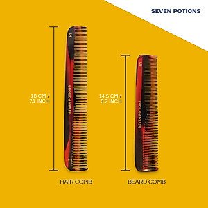 Beard Comb For Men 5.7 inch Fine and Coarse Tooth For Hair Beard And Moustache Hand Made and Sawcut (Beard Comb B1)