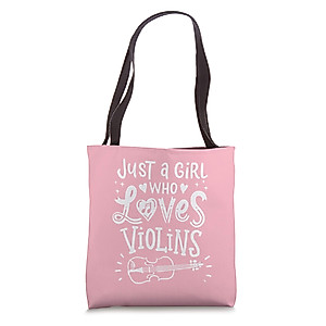 Just a Girl Who Loves Violins Music Teacher Gift Tote Bag
