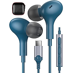 USB C Earbuds for Google Pixel 8 7 Pro 7A 6A 6 iPhone 15,Type C Headphone in Ear Buds Earphones Microphone Wired Headset for Samsung Galaxy Z Flip 5 Fold 4 3 S23 FE Ultra S22 Plus S21 S20 OnePlus 11