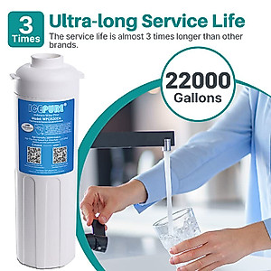 ICEPURE WFC5300A Under Sink Water Filter System, 3Years or 22K Gallons Ultra High Capacity, Replacement for ICEPURE WFS5300A Under Sink Water Filtration System, 0.5 Micron