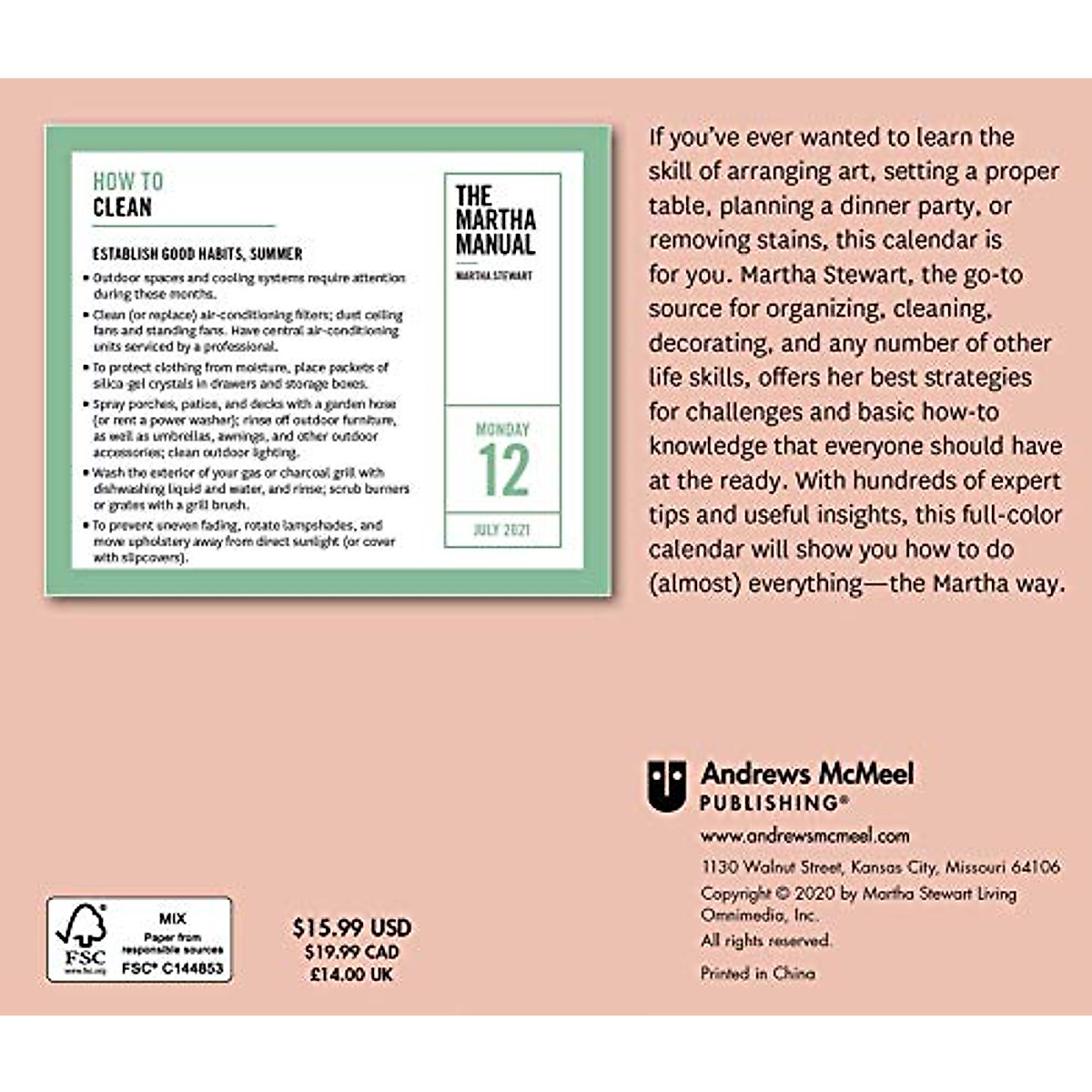 The Martha Manual 2021 Day-to-Day Calendar