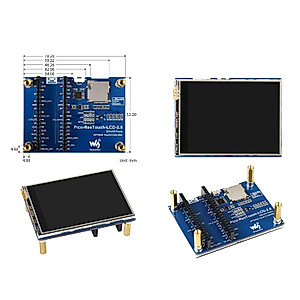 waveshare for Raspberry Pi Pico LCD 2.8inch Touch Display Module 320×240 Resolution 262K Colors Display IPS Screen,Resistive Touch Controller XPT2046, ST7789 Driver, Using SPI Bus