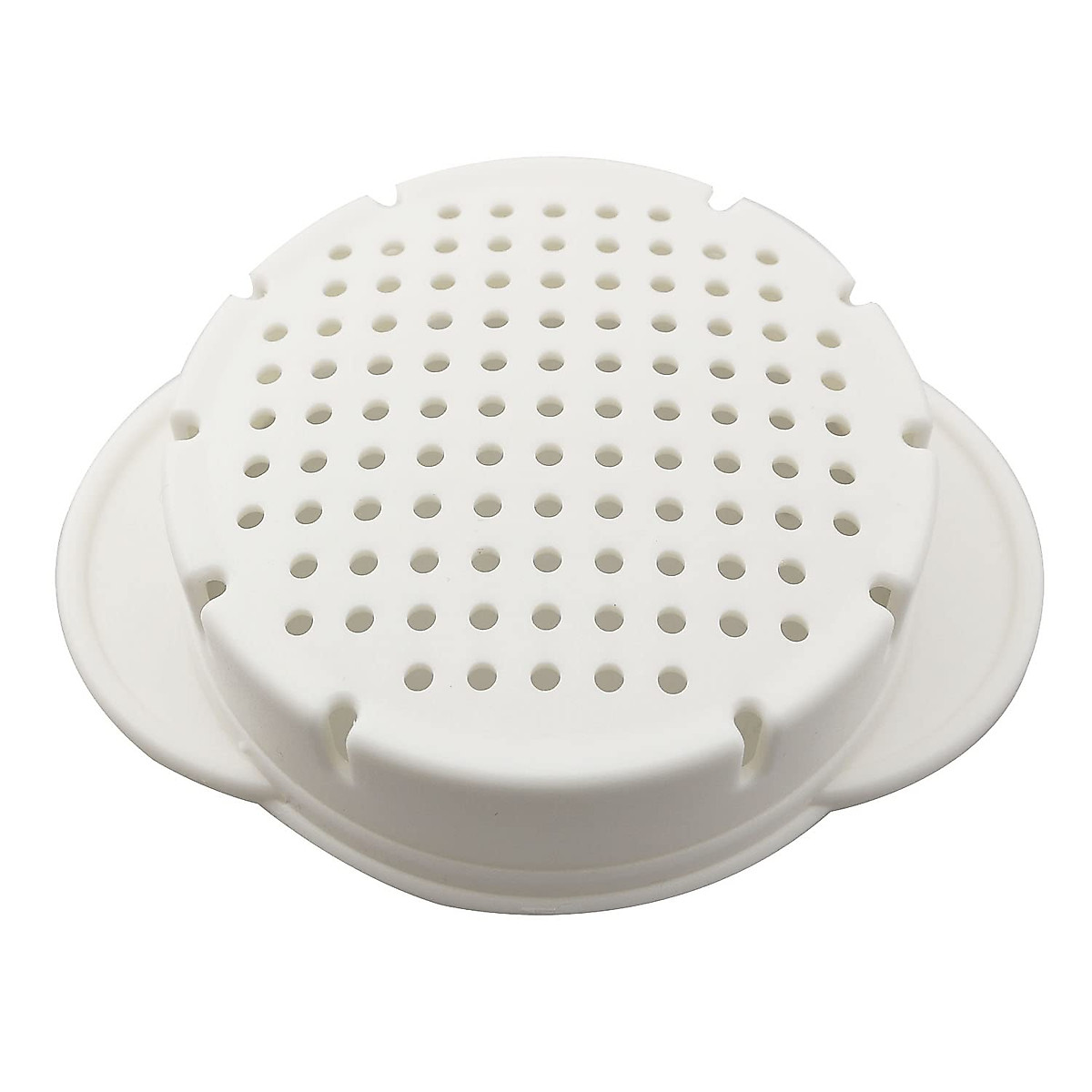 PZRT Can Strainer Press White Plastic Canning Colander for Regular-Size and Wide-Necked Tunas, Vegetables or Other Canned Food