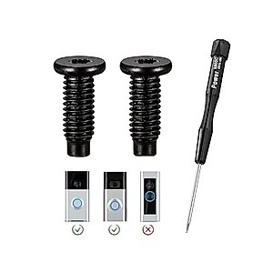 Belleone Doorbell Security Screws Bolts Replacement with Screwdriver, T6 Torx Head Safety Screws, 2 Pack