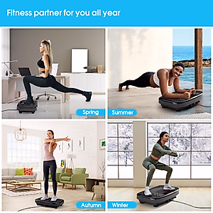 Vibration Plate Exercise Machine for Lymphatic Drainage Weight Loss,SoftGym Power Vibration Plate 300-400 Lbs Capacity Full Whole Body Workout Vibration Platform,Waver Vibration Plate for Home Fitness