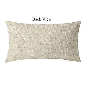 Smilyard Family Quote Throw Pillow Cases Lumbar Color English Letter Personalized Pillow Covers Cotton Linen Cushion Cases for Home Sofa Couch 12x20 Inch, Family (Family)