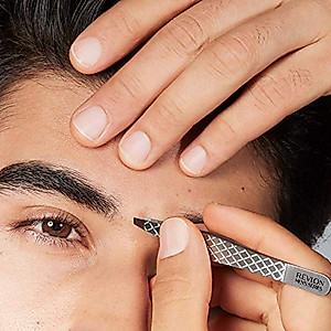 Revlon Eyebrow Hair Removal Tweezer, Men's Series, High Precision Tweezers for Men, 60% Larger Grip, Stainless Steel (Pack of 1)