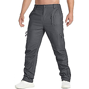 MAGCOMSEN Men's Cargo Work Pants Lightweight Tactical Military Pants BDU Pants Ripstop Army Pants Combat Hunting Pants Grey,34