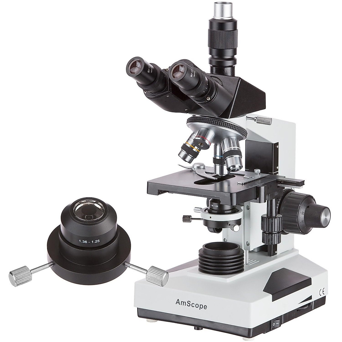 AmScope - 40X-2000X Trinocular Compound Darkfield Microscope with Oil Condenser - T490B-DKO