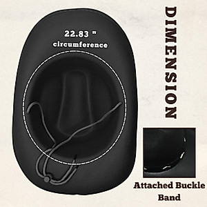 4E's Novelty Black Cowboy Hat for Men & Women - Felt Studded Black Cowgirl Hat for Women Western Themed Party, Cowboy Costume Accessory for Adults