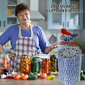 Canning Lids - Canning Lids Regular Mouth - Canning Jar Lids - Regular Mouth Canning Lids - Can Lids - Jar lids - For Jars Canning Lids 50pk (Blue Wall Plate)