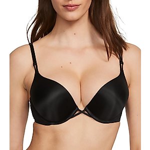 Victoria's Secret Bombshell Sexy Strap Push Up Bra, Add 2 Cups, Plunge Neckline, Bras for Women, Very Sexy Collection, Black (36B)