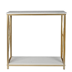 Narrow Sofa Tables for Living Room, Modern Hallway Accent Entrance Table, 2 Tier Storage Shelf, Side Table, 2-Tier End Telephone Table for Living Room Bedroom Hallway, Modern Look Accent Table