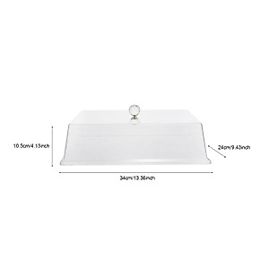 Luxshiny Cake Stand Cover, Cake Dome Rectangular Food Cover Cake Display Stand Cover for Home Kitchen Party (34* 24* 10.5cm)