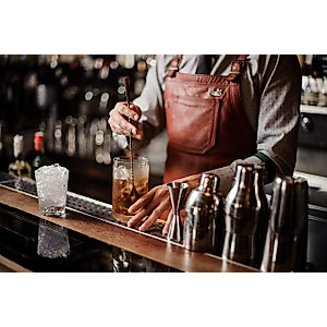 Cocktail Mixing Glass with Seamless and Handblown Construction - Old Fashioned Bar Mixer Glass - Plain Design