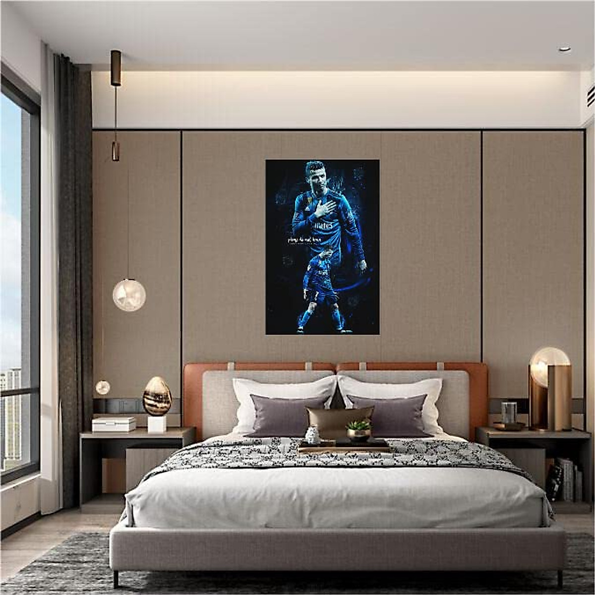 Ronaldo Poster. Wall Hanging. soccer Canvas Wall Art. Soccer ster Poster. sports Poster. Boys Bedroom Decor. Frameless Canvas Poster