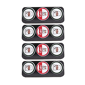 Polar Whale Hotel Hospitality Coffee Pod Storage Organizer 4 Piece Multi-Pack Tray Holder Waterproof Washable Bed and Breakfast Drawer Insert Holds 3 Pods Each Compatible with Keurig K-Cup 4 Pc Set